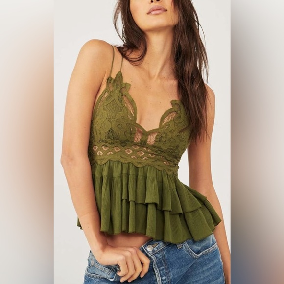 Free People | Tops | Free People Adella Vneck Cami Nwt | Poshmark